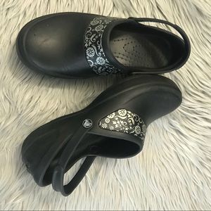 CROCS | Shoes | Crocs Mercy Convertible Work Clogs Black Silver | Poshmark